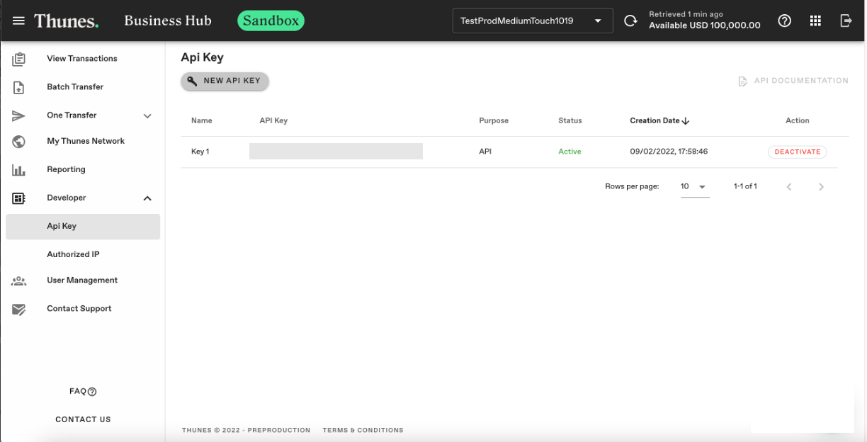 Guide to Developer Module – Thunes
