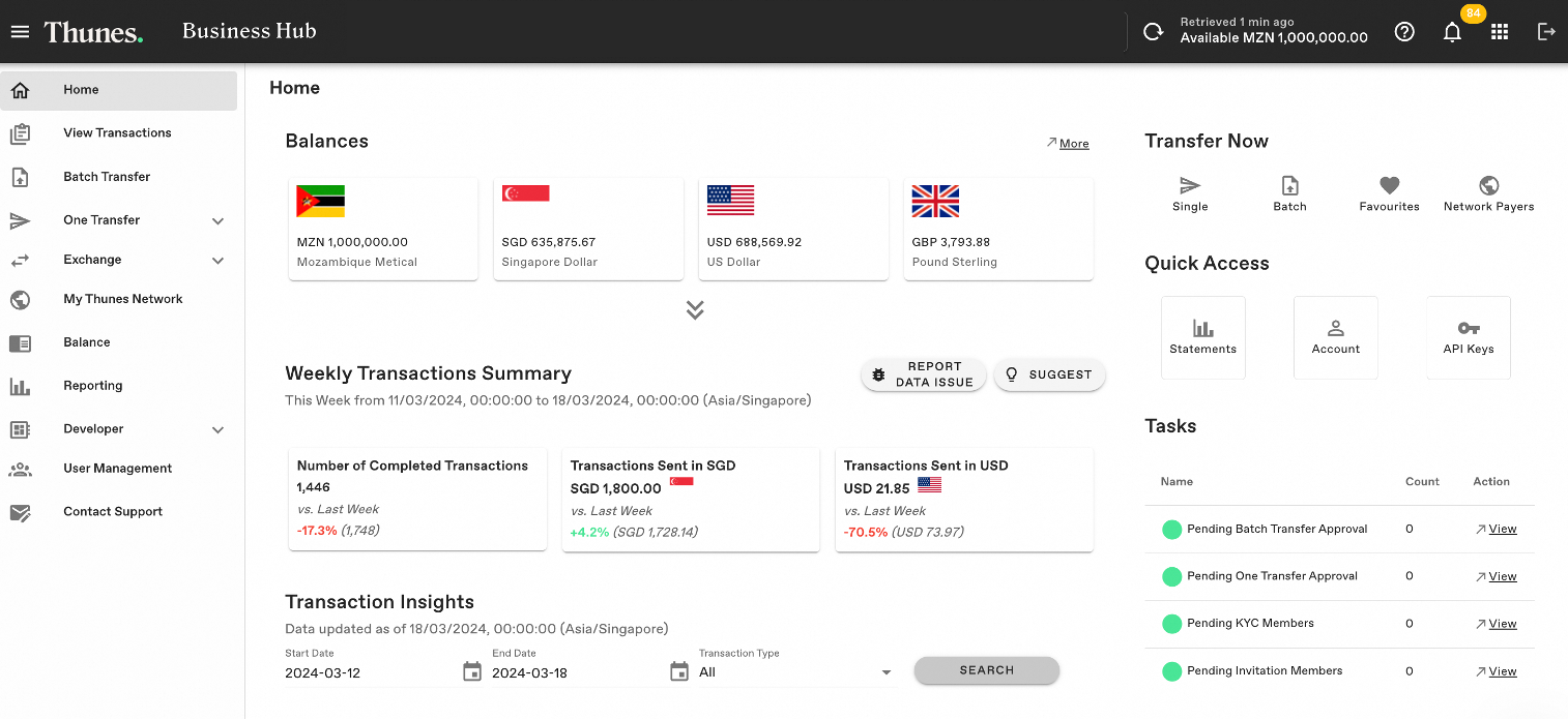 [Starter Guide] What can I do with Thunes Business Hub? – Thunes