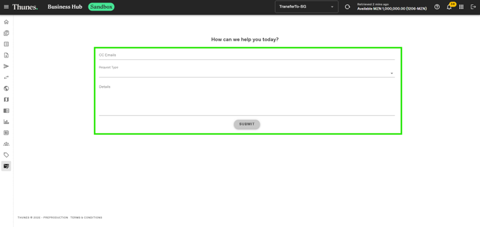 How to raise support tickets on Thunes Business Hub? – Thunes